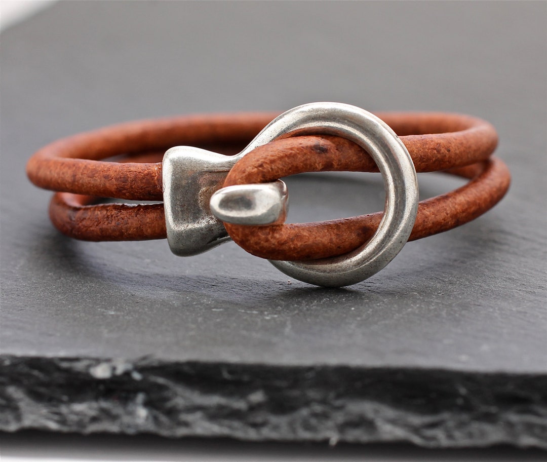Mens Bracelet , Simple Leather Bangle , Mens Leather Bracelet , Mens ...