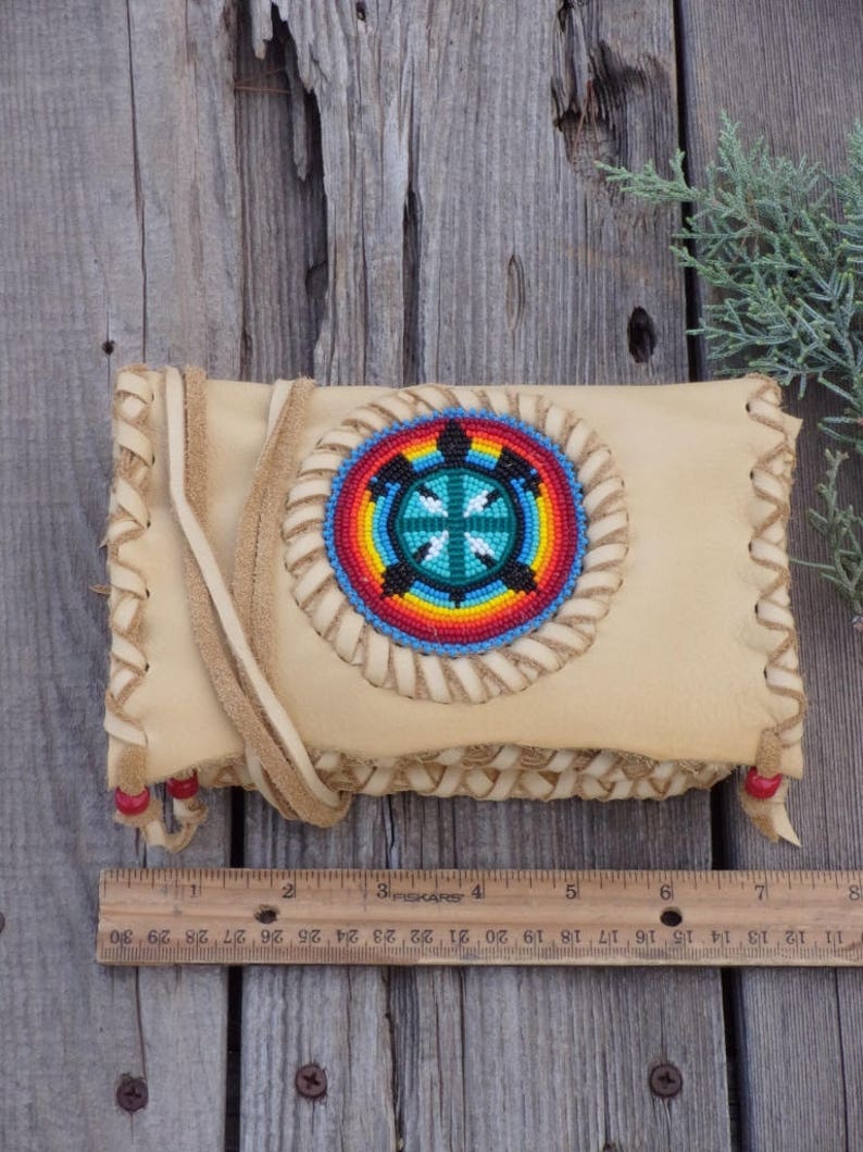 Beaded Turtle Totem Clutch Turtle Totem Leather Bag | Etsy