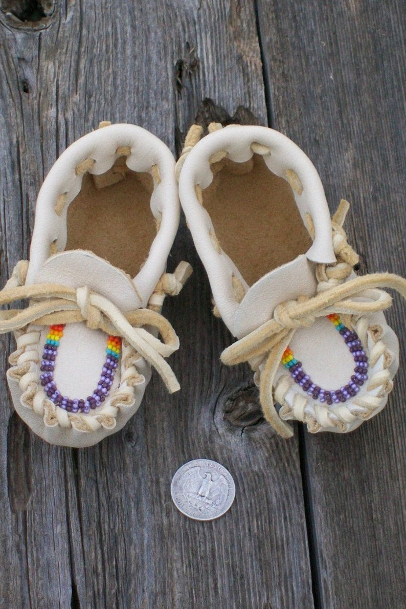 Beaded Baby Moccasins Leather Baby Moccasins Infant - Etsy