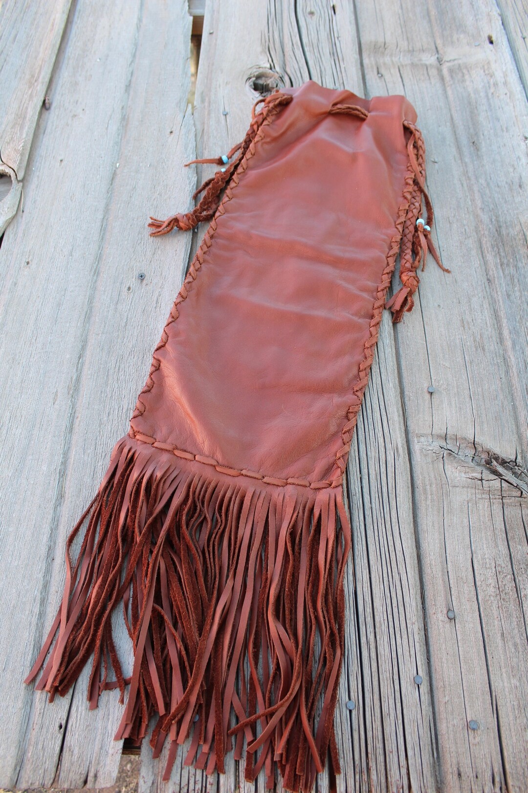Leather Pipe Bag, Fringed Pipe Bag, Pipe Bag, Shamans Pipe Bag, Chanupa ...