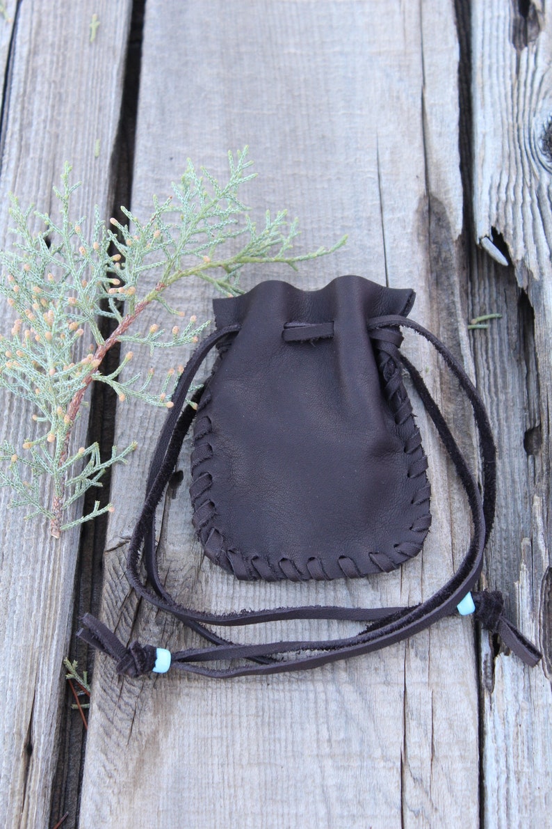Leather Drawstring Bag Handmade Leather Pouch Leather - Etsy