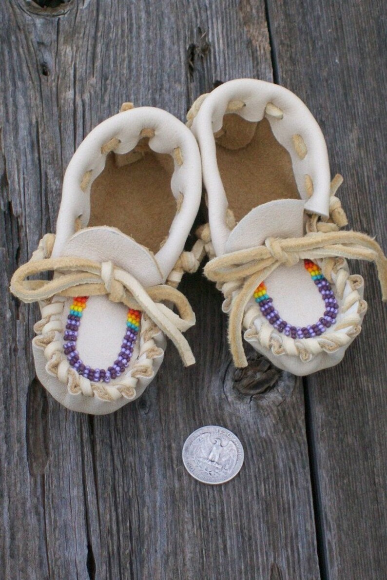 Beaded Baby Moccasins Leather Baby Moccasins Infant - Etsy