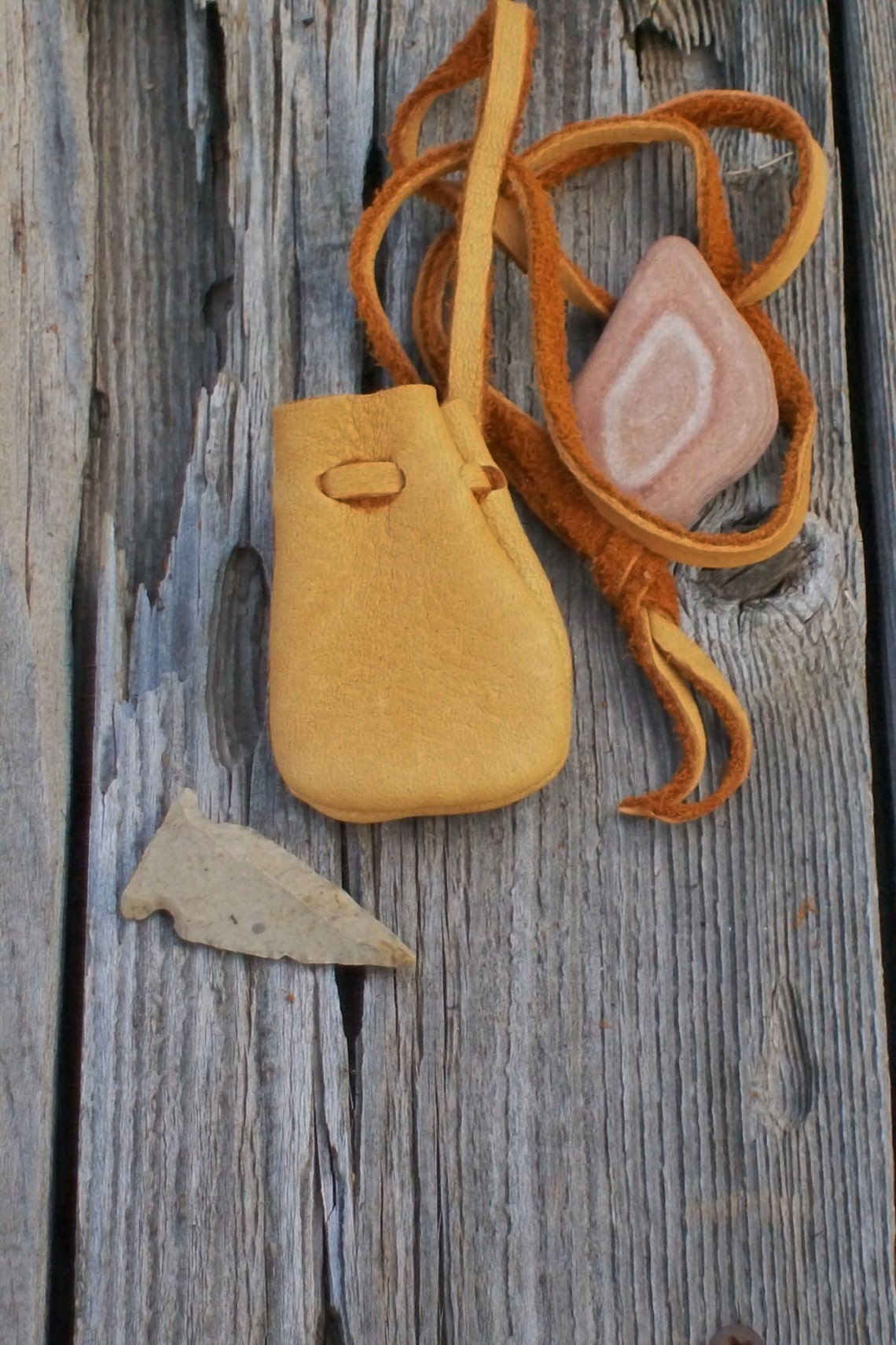 A Small Leather Neck Pouch for Your Medicines and Amulets - Etsy