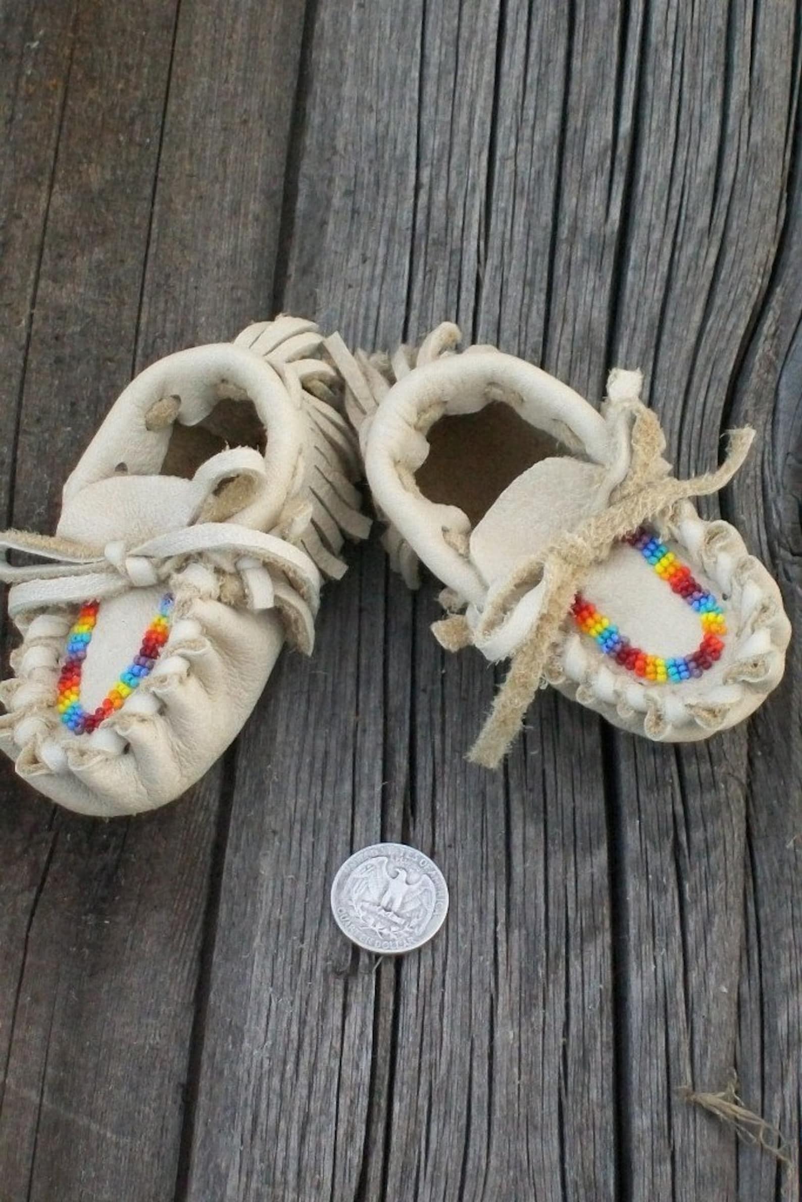 Beaded Baby Moccasins Infant Moccasins Fringed Baby - Etsy