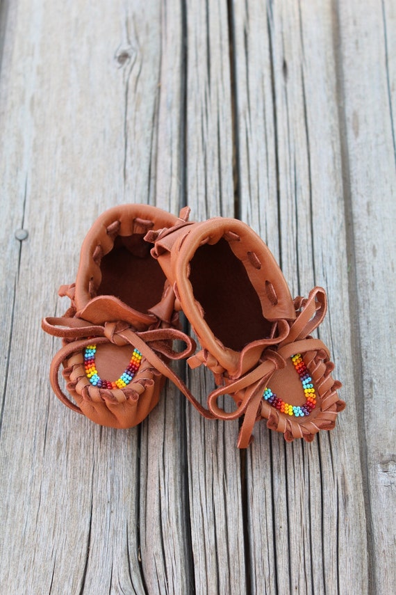 Beaded Baby Moccasins Leather Baby Moccasins Infant - Etsy