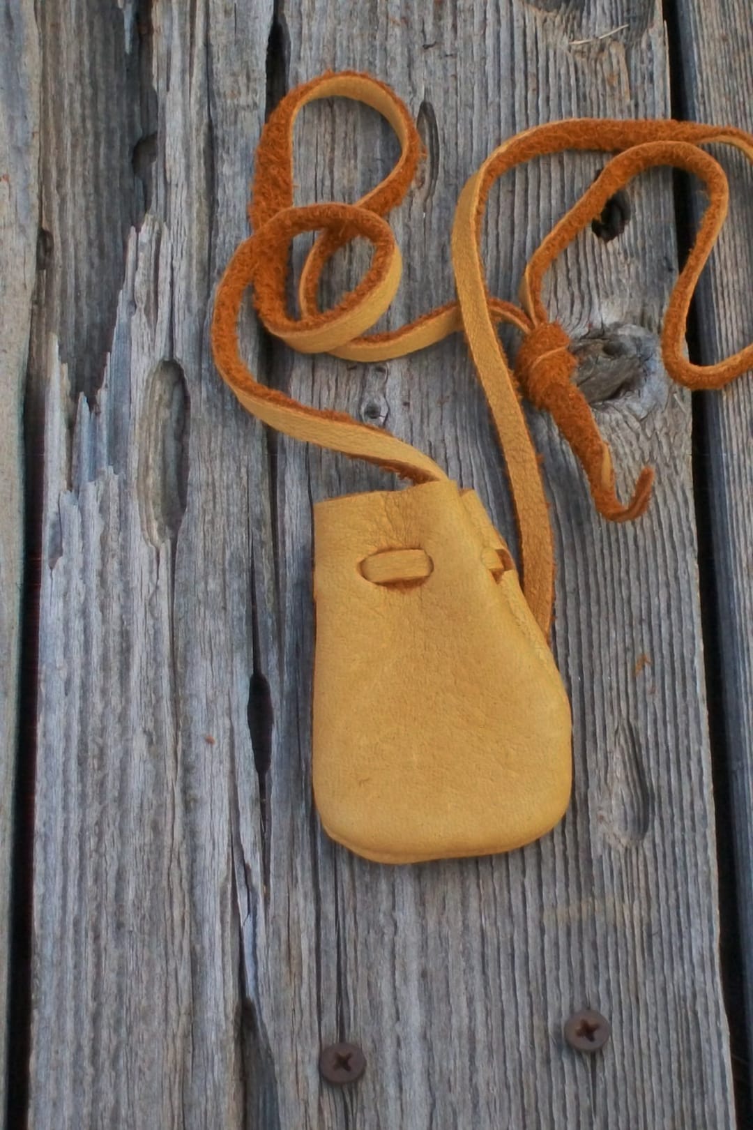 A Small Leather Neck Pouch for Your Medicines and Amulets - Etsy
