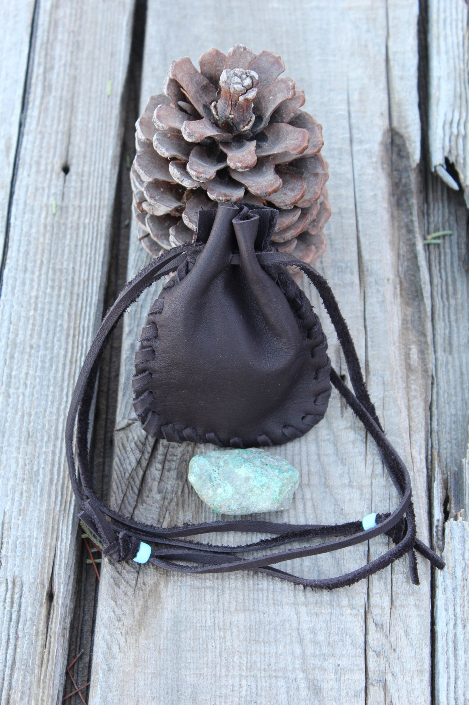 Leather Drawstring Bag Handmade Leather Pouch Leather - Etsy