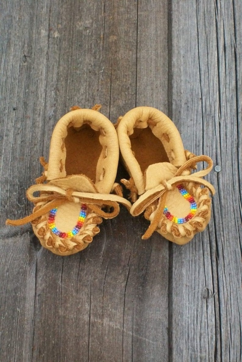Beaded Baby Moccasins Leather Baby Moccasins Infant - Etsy