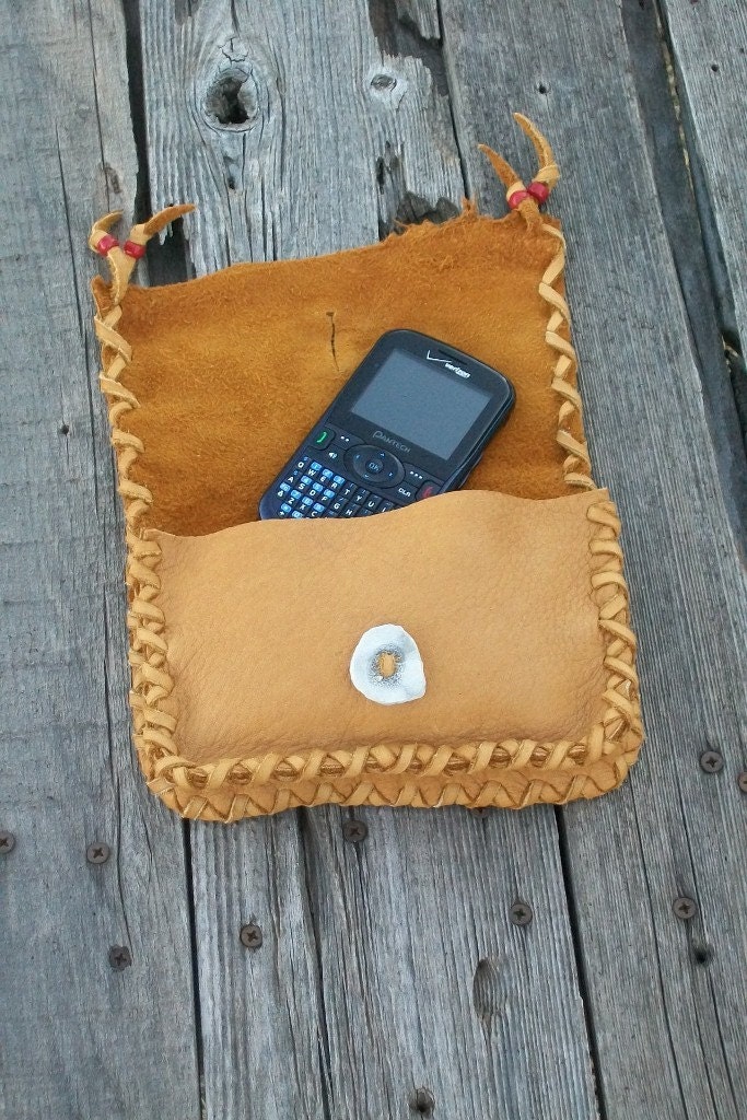 Soft Leather Clutch, Antler Button, Handmade Wallet - Etsy