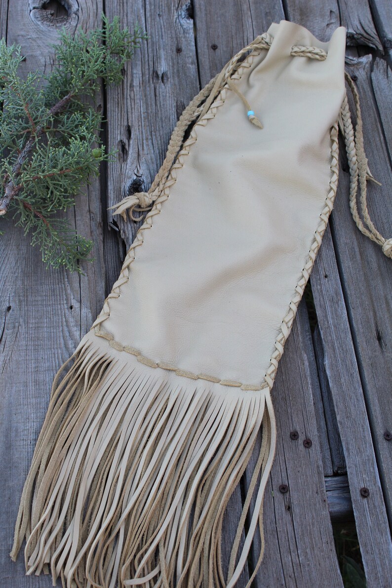 Fringed leather pipe bag leather pipe bag Pipe bag | Etsy