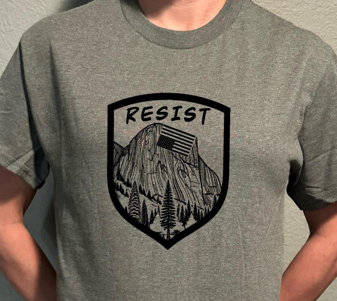 National Parks Resist Tee - Parks in Distress, Inverted Flag on El ...