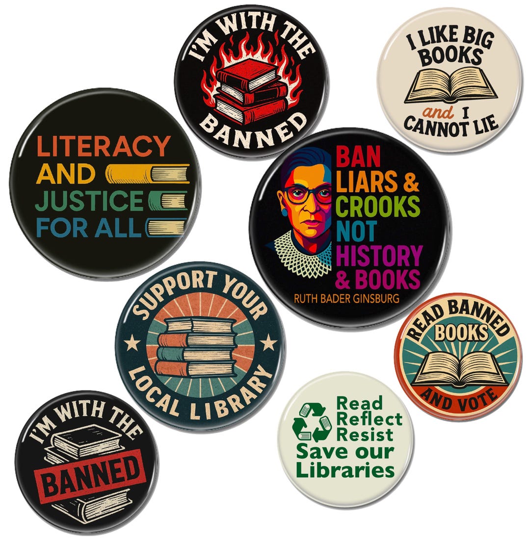 Library Resistance Buttons – Support Local Libraries Pin Back Buttons ...