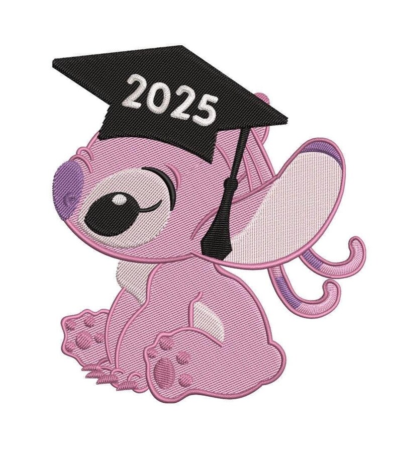 Graduation 2025 Angel Embroidery Design, Lilo and Stitch , Class of ...