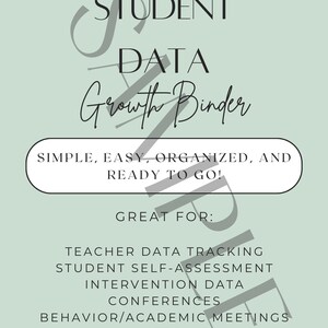 Student Data Growth Tracker - Etsy UK