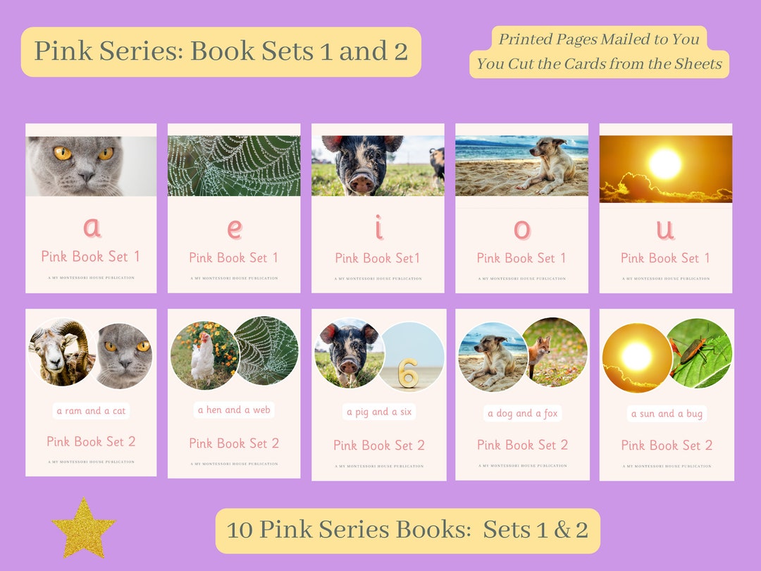 Montessori House Pink Series Phonics Books: Sets 1 and 2 in PRINT - Etsy