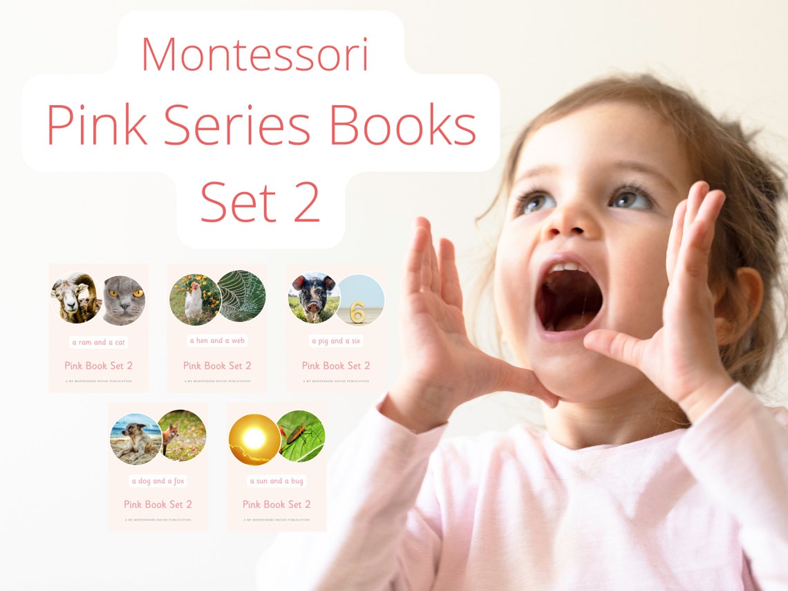 Montessori Pink Series Books Set 2: Phonetic Books for Beginning ...