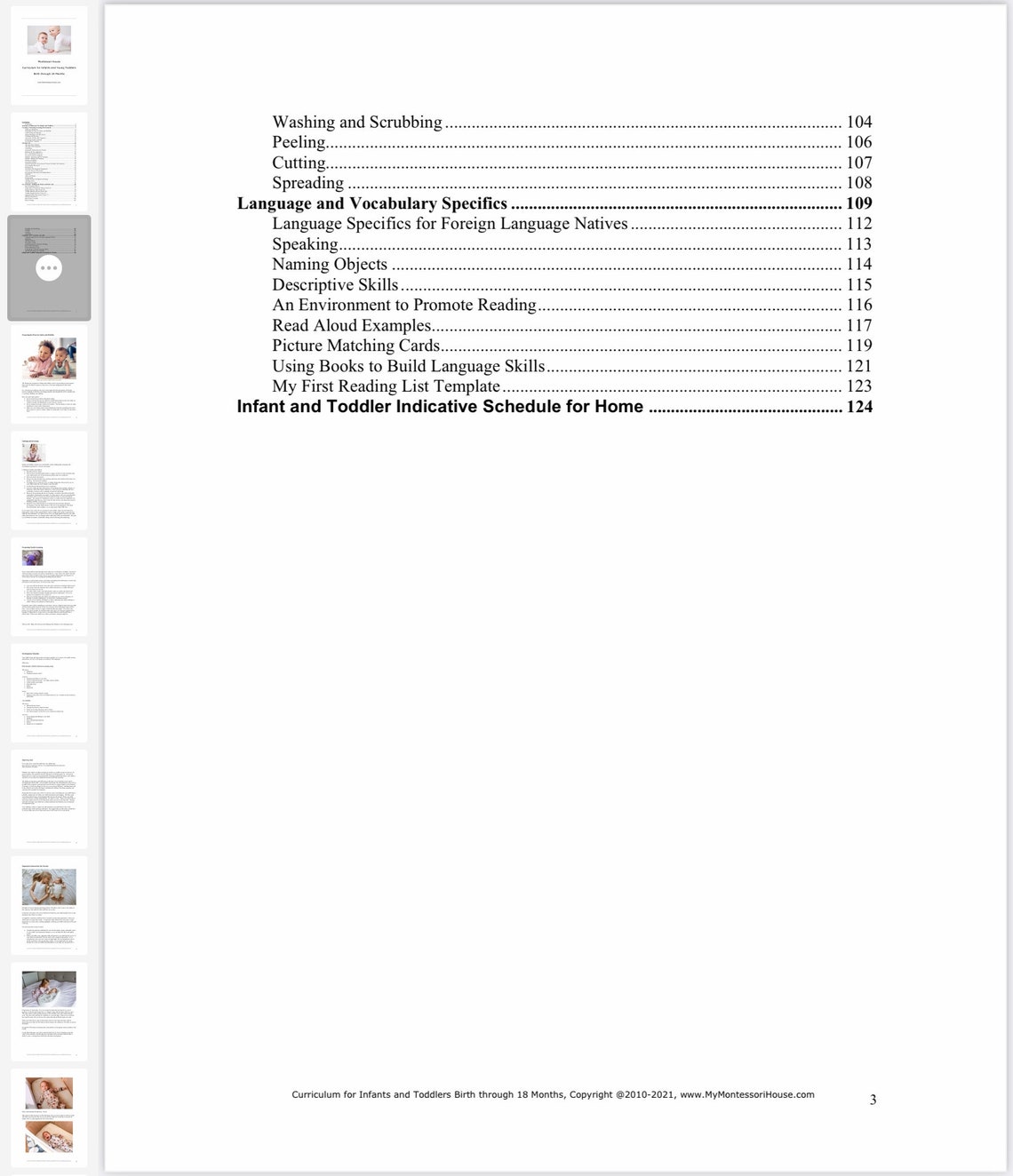 Montessori Curriculum Teaching Album at Home for Infants and - Etsy