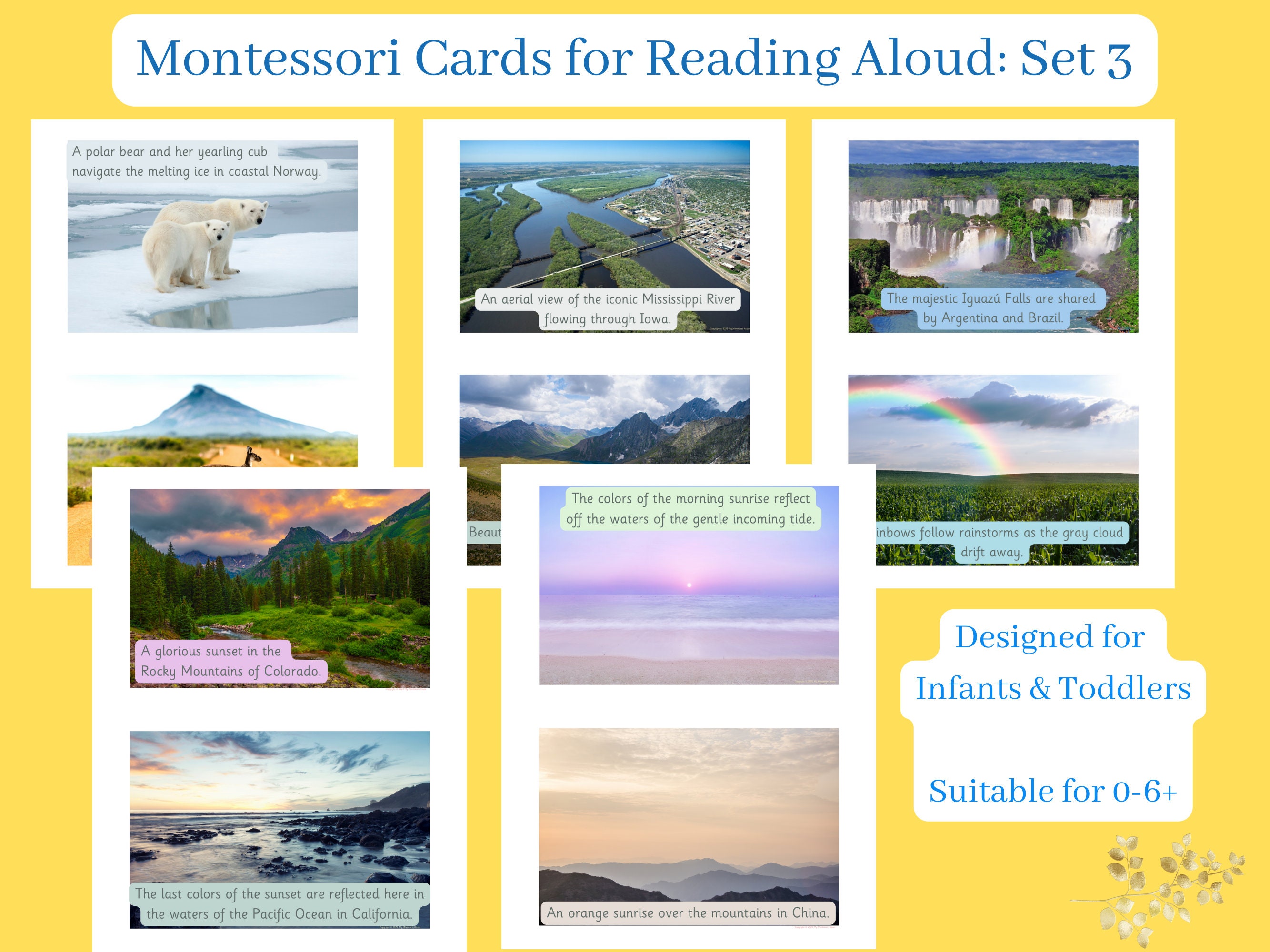 Montessori Infant Read-aloud Cards: SET 3 | Etsy