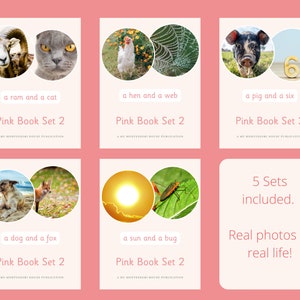 Montessori Pink Series Books Set 2: Phonetic Books for Beginning ...