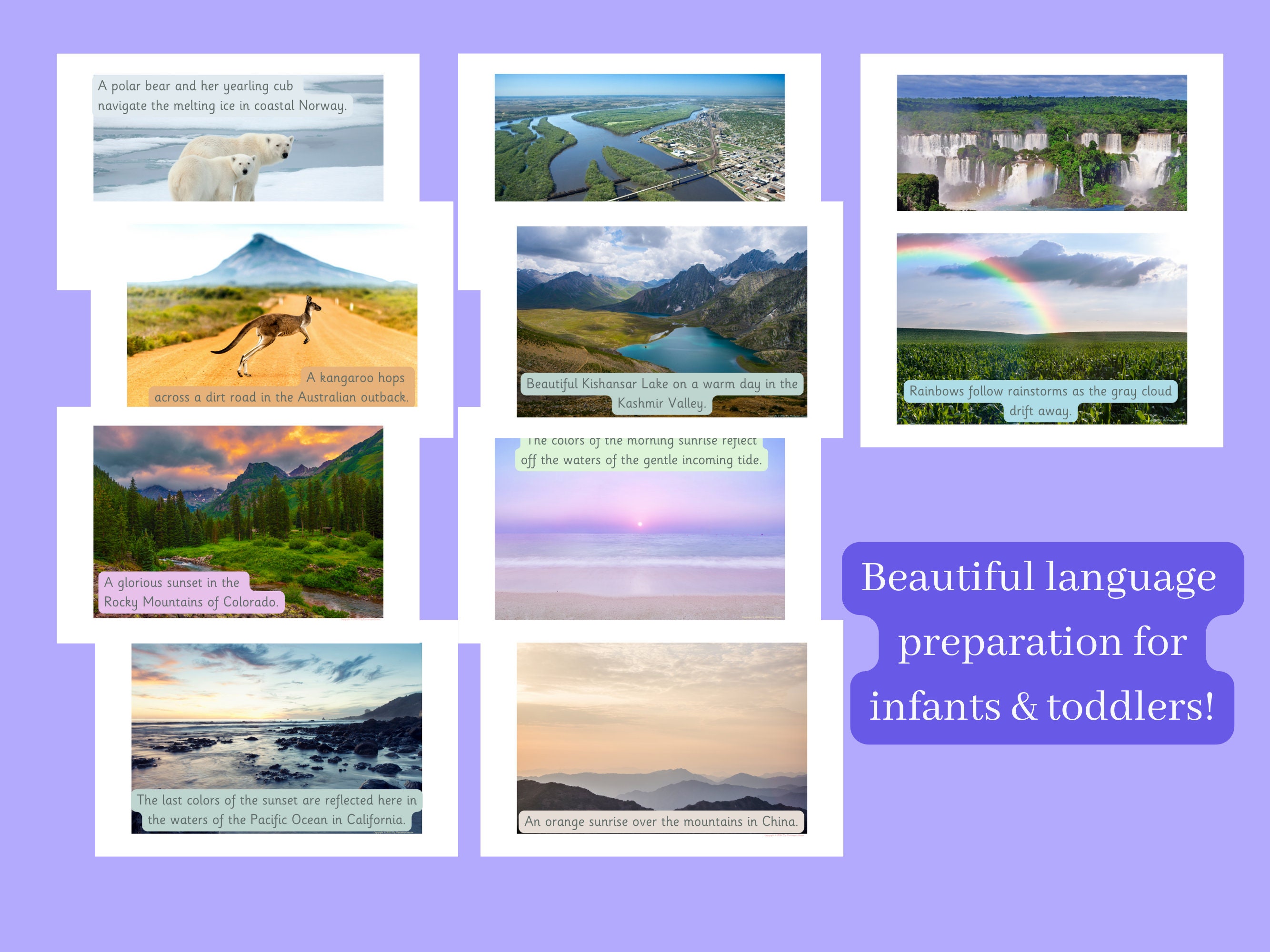 Montessori Infant Read-aloud Cards: SET 3 | Etsy