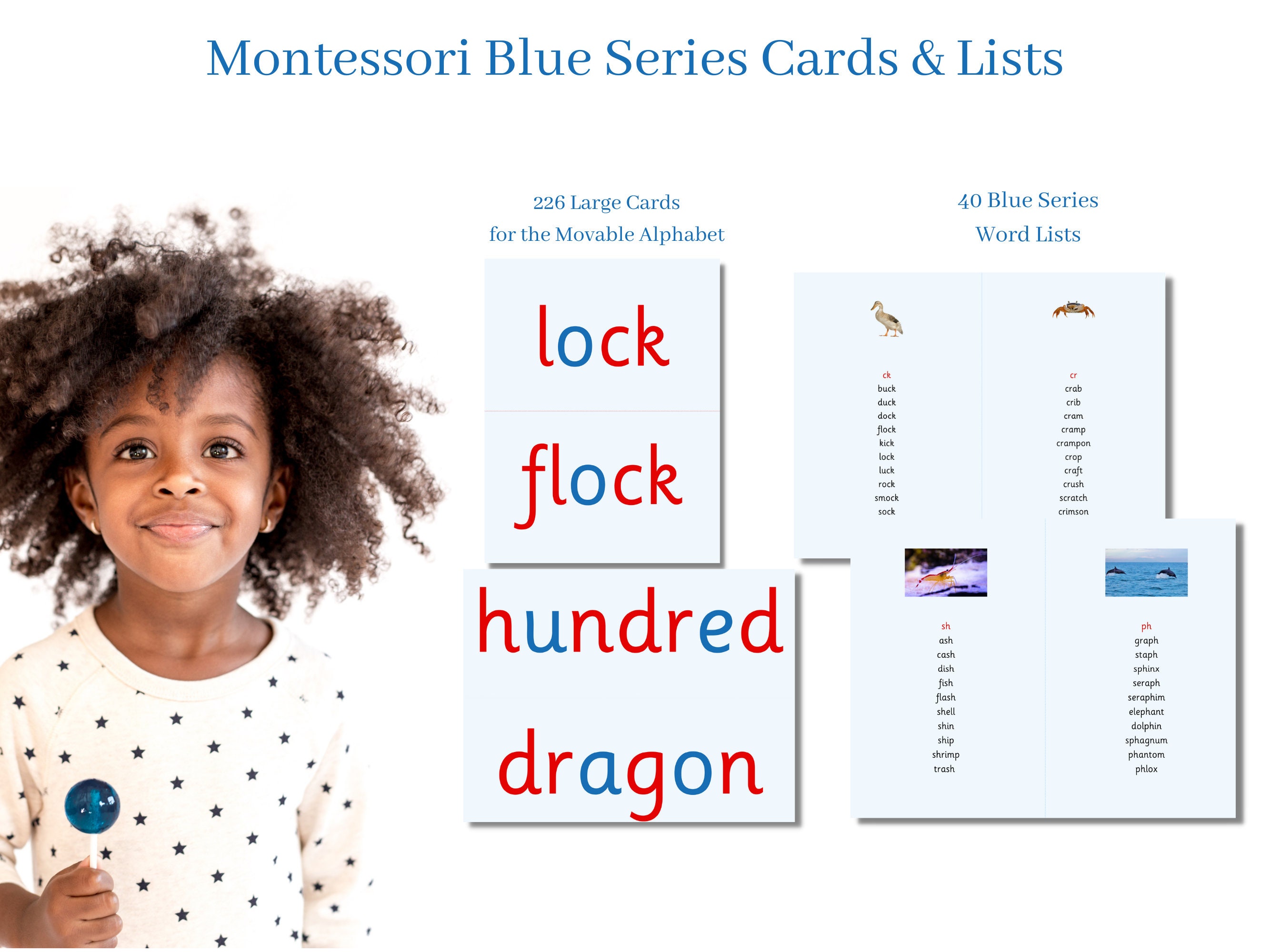 Digital Download by Montessori House: Blue Series Word Cards & - Etsy