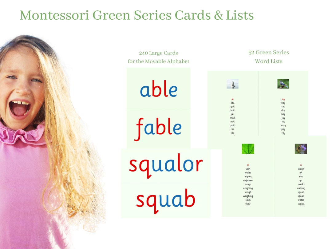 Digital Download by Montessori House: Green Series Vocabulary Cards ...