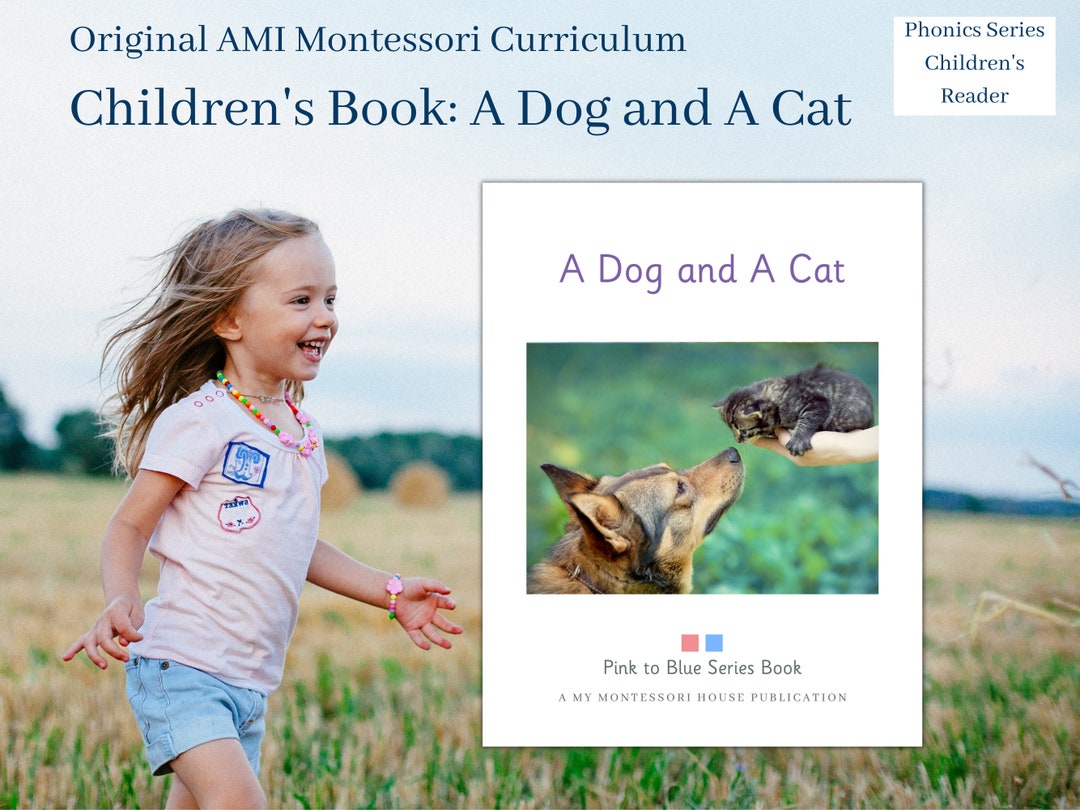 Montessori Phonics Reading: A Dog and A Cat for Pink and Blue Series ...