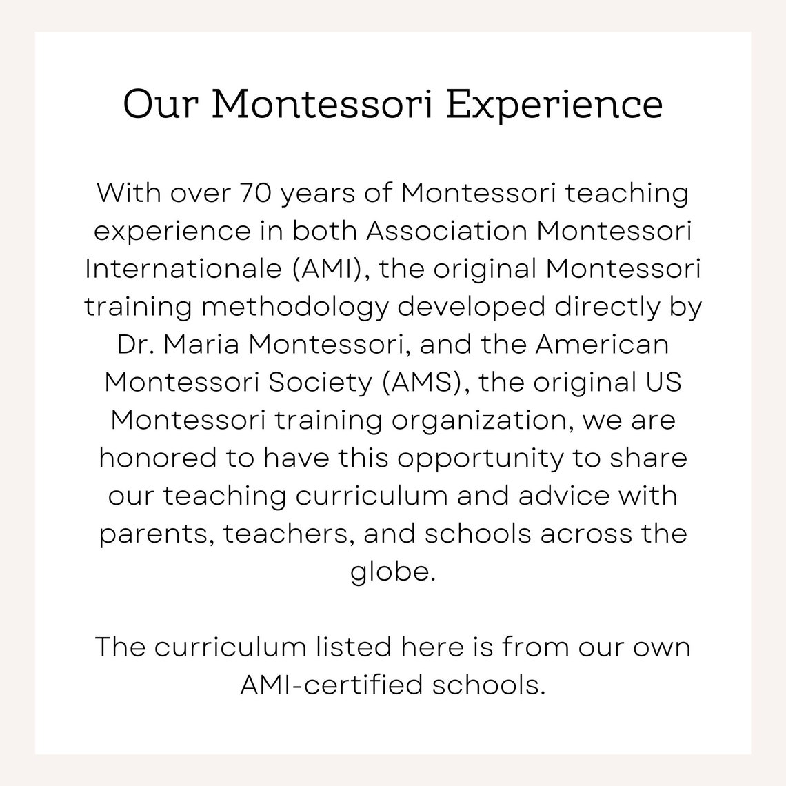 Montessori AMI Curriculum: Complete Print Digital Download | Etsy