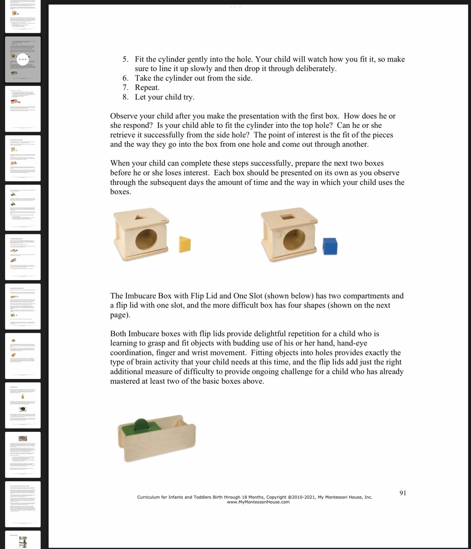 Montessori Curriculum Teaching Album at Home for Infants and - Etsy