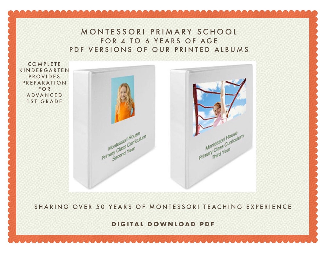 Montessori Digital Download Complete Kindergarten Teaching Albums - Etsy