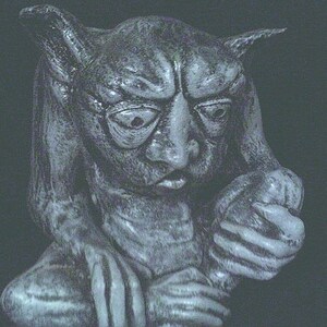 Gargoyle Gremlin Statue Gothic Creature Beast Black Blue White Fantasy ...