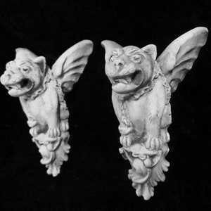Gargoyle Wall Hangings Set of Two 2 Small Hanging Gargoyles Renaissance ...