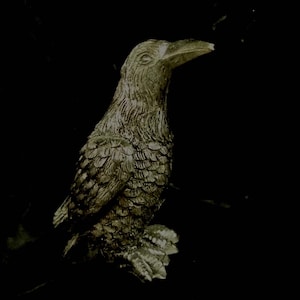 The Crow Black Bird Statue Halloween Haunt Prop Library Accent Macabre ...