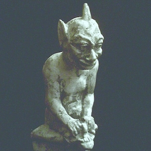 Horned Gargoyle Dwarf Statue Medieval Fantasy Gothic Home Decor Small ...