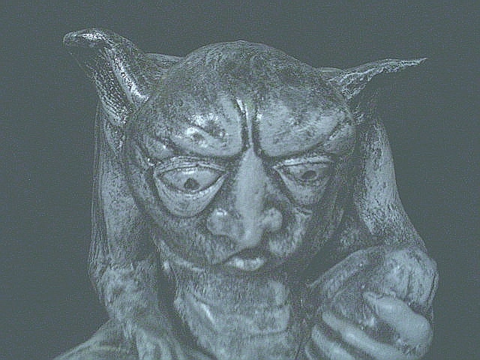 Gargoyle Gremlin Statue Gothic Creature Beast Black Blue White - Etsy