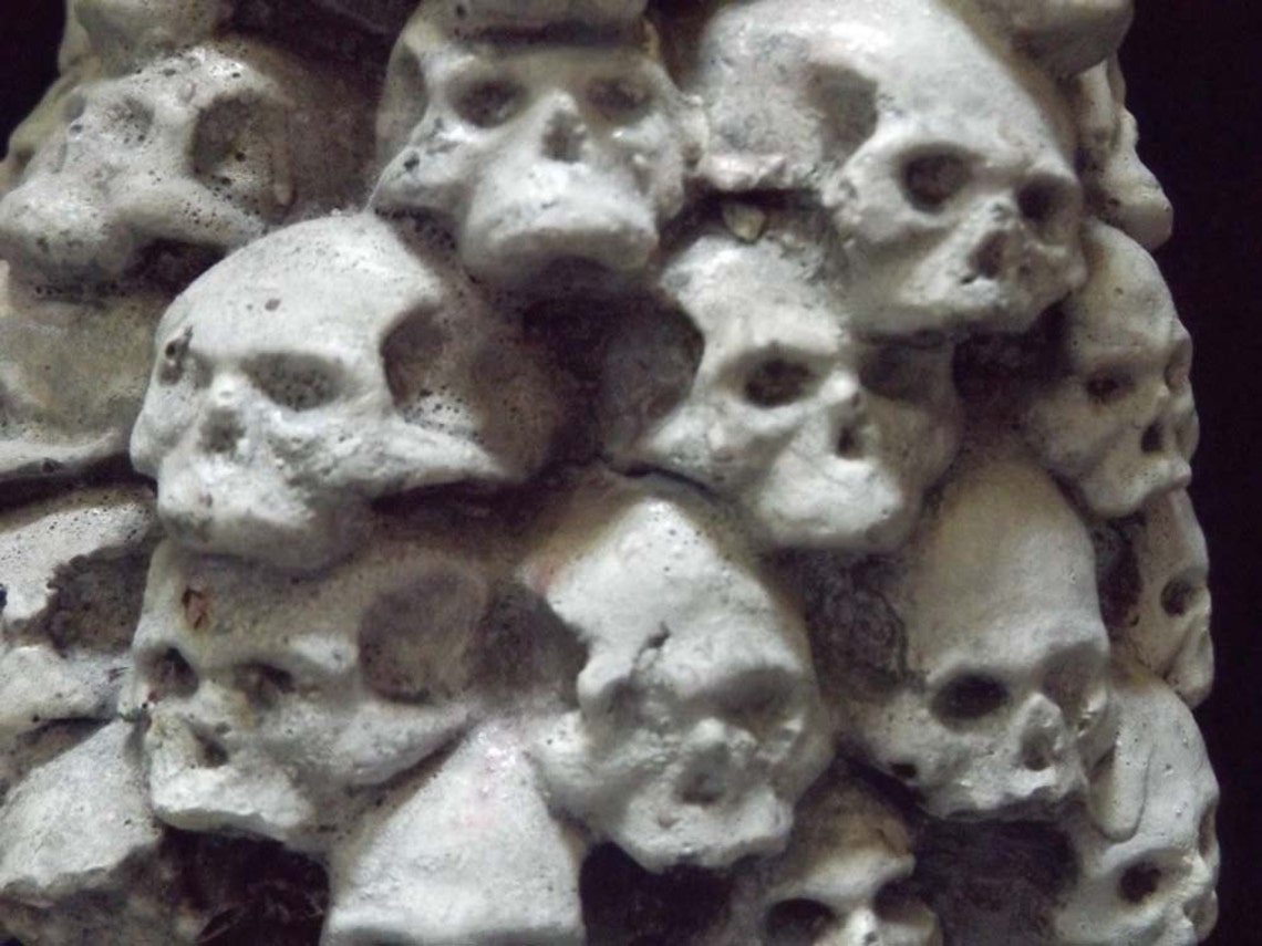 Gothic Skull Pile Tower Candle Holder Medieval Bone Stack Tall | Etsy