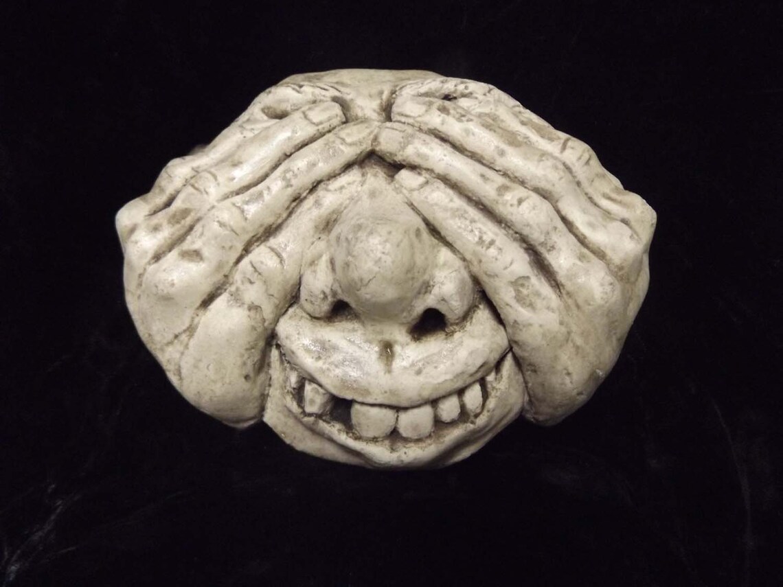 Grotesque Gargoyle Faces See Hear Speak No Evil Wall Hanging - Etsy