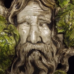 Greenman Wall Plaque Medieval Leave Forest Man Celtic Woodland Nature ...