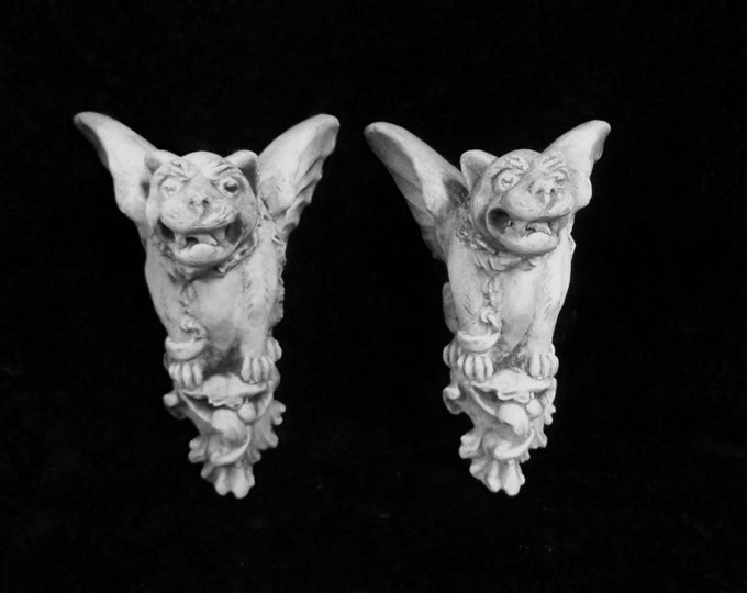 Gothic Imp Gargoyle, Small Irving in Blackened Iron, Cast Shadows ...