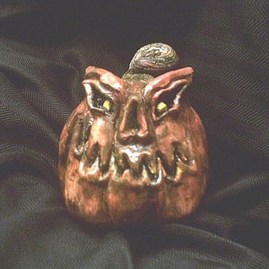 Halloween Pumpkin Heads Gothic Pumpkins of Doom Set 2 Set of 3 Macabre ...