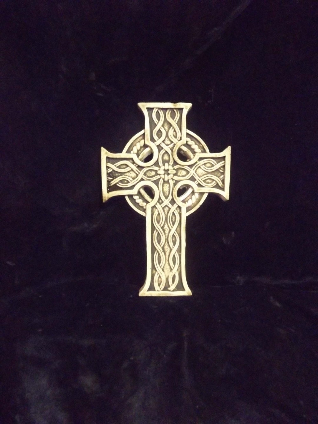 Celtic Cross Wall Hanging Medium 5 Plaque Renaissance Medieval Ornate ...