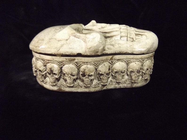 Skull Box Gothic Skeleton Bone Jewelry Box Macabre Weird | Etsy