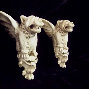Gargoyle Wall Hangings Set of Two 2 Small Hanging Gargoyles Renaissance ...