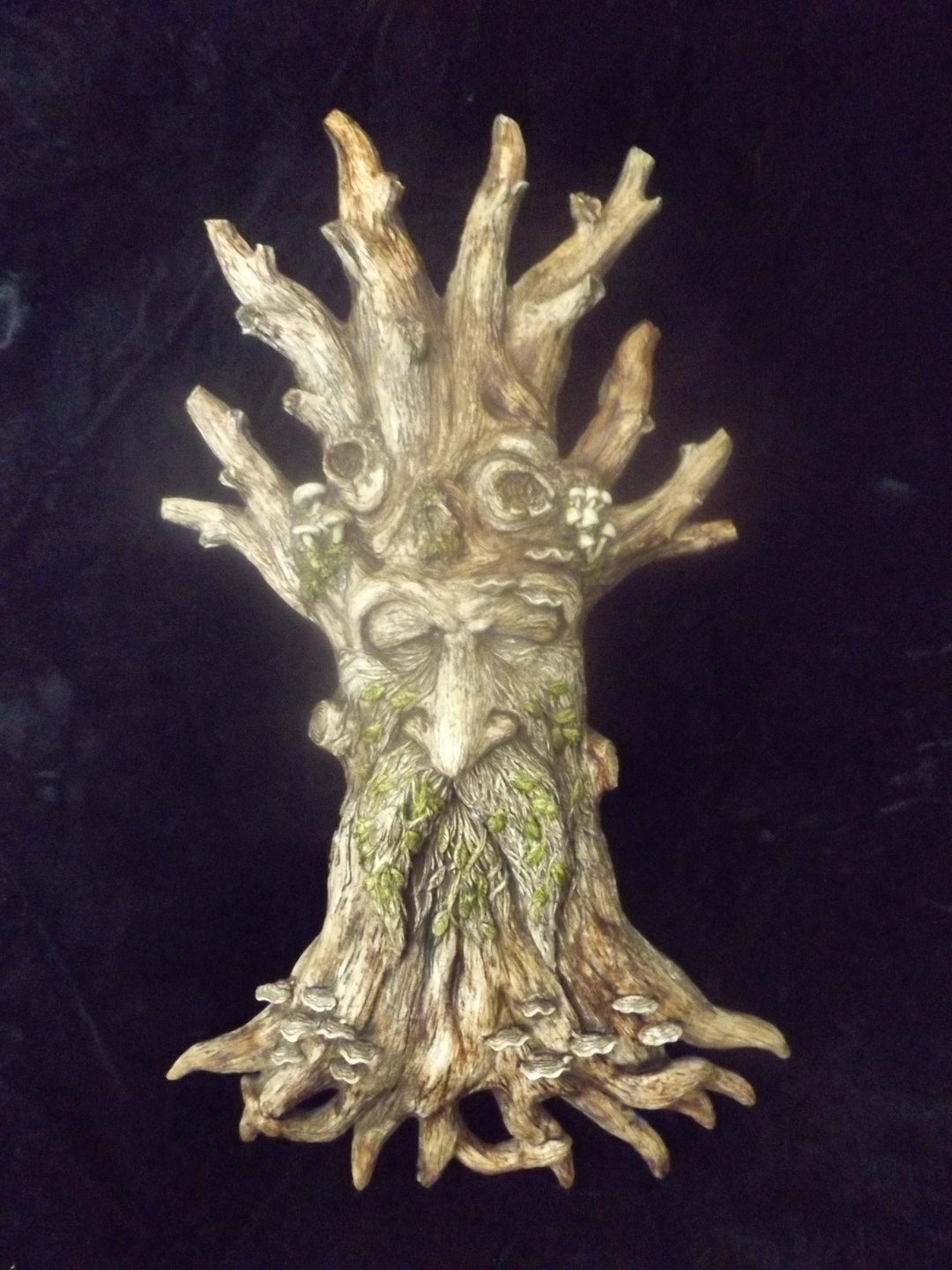 Tree Man Wall Hanging, Green Man Outdoor Concrete Decoration, Fantasy ...