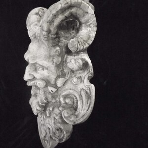 Garden Decor Wall Plaque Horned Pan Satyr Wall Hanging Greenman ...