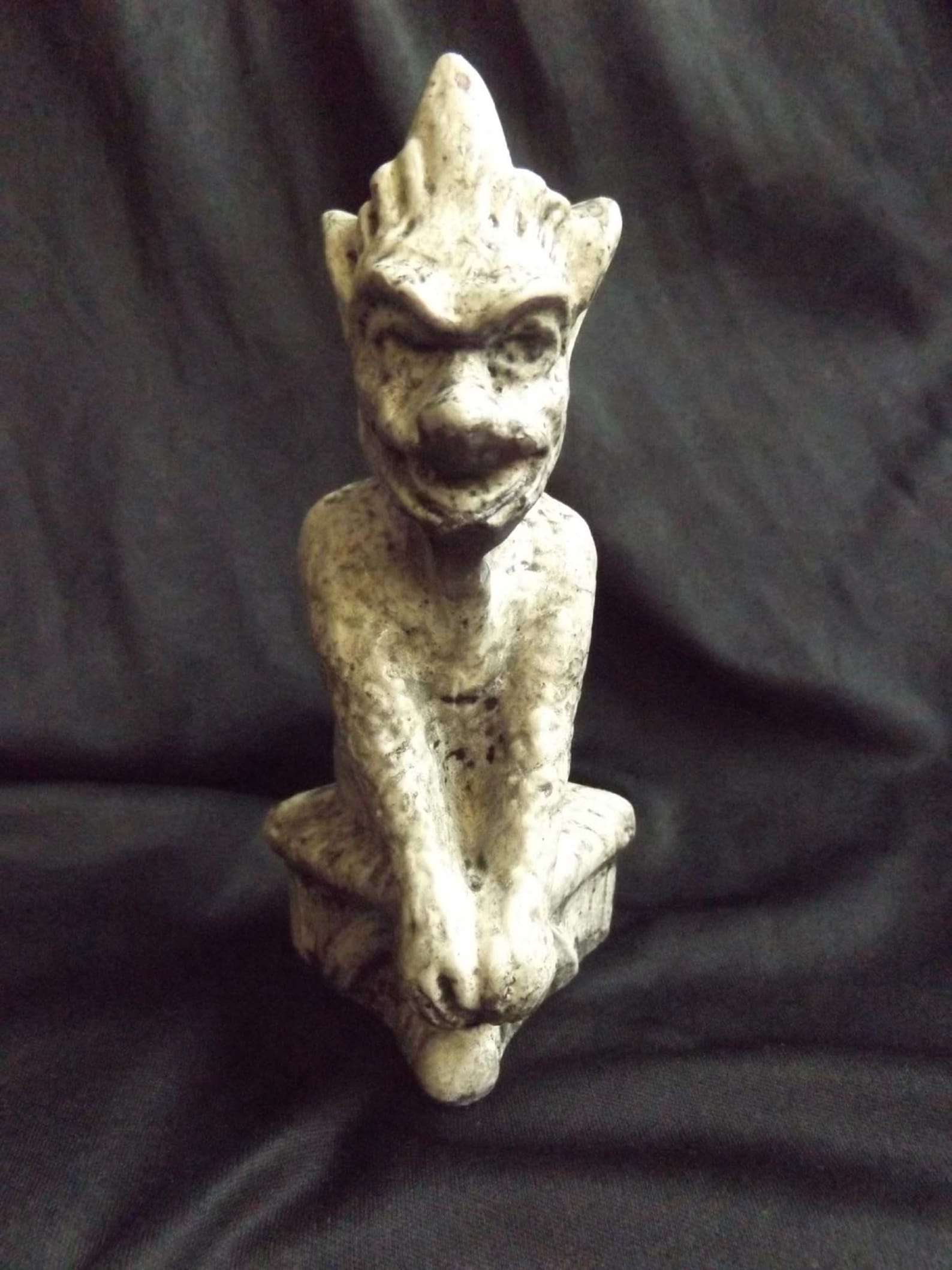 Gargoyle Perched Horned Statue Notre Dame Collection Medieval | Etsy