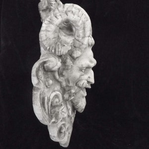 Garden Decor Wall Plaque Horned Pan Satyr Wall Hanging Greenman ...