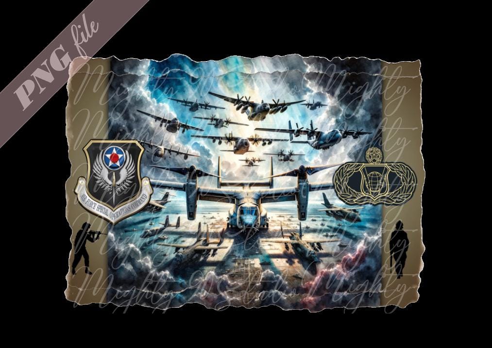 AFSOC 20 Oz Skinny Tumbler Wrap PNG, Military Aircraft Formation Design ...
