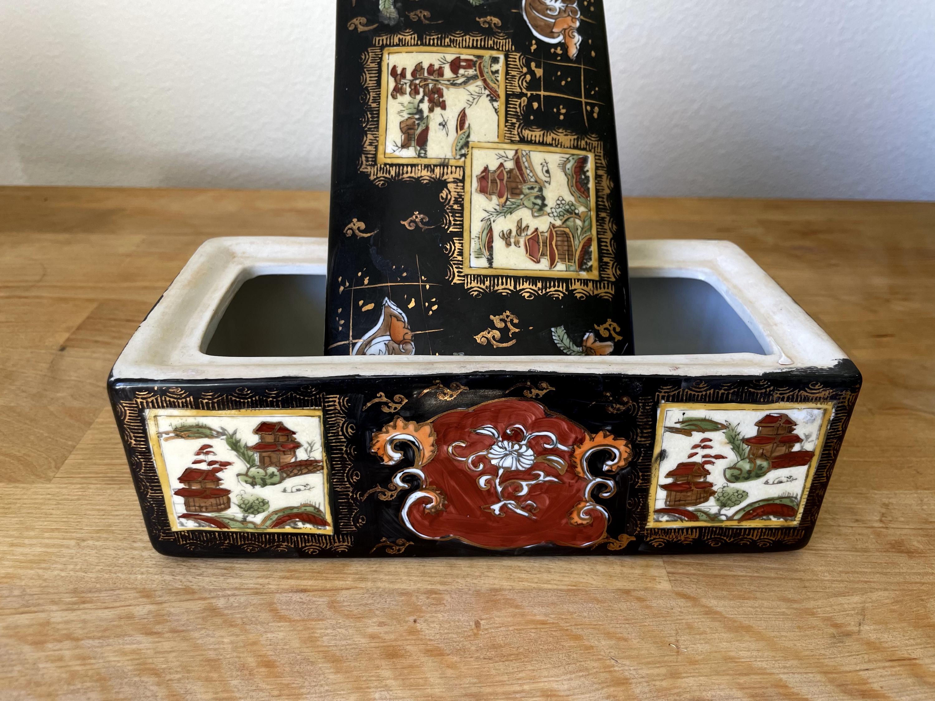 Hand Painted Asian Decorative Box - Etsy