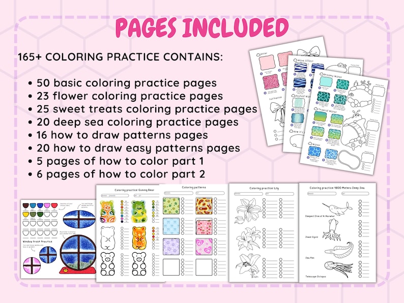 How to Color Alcohol Marker Coloring Practice Bundle: Printable ...